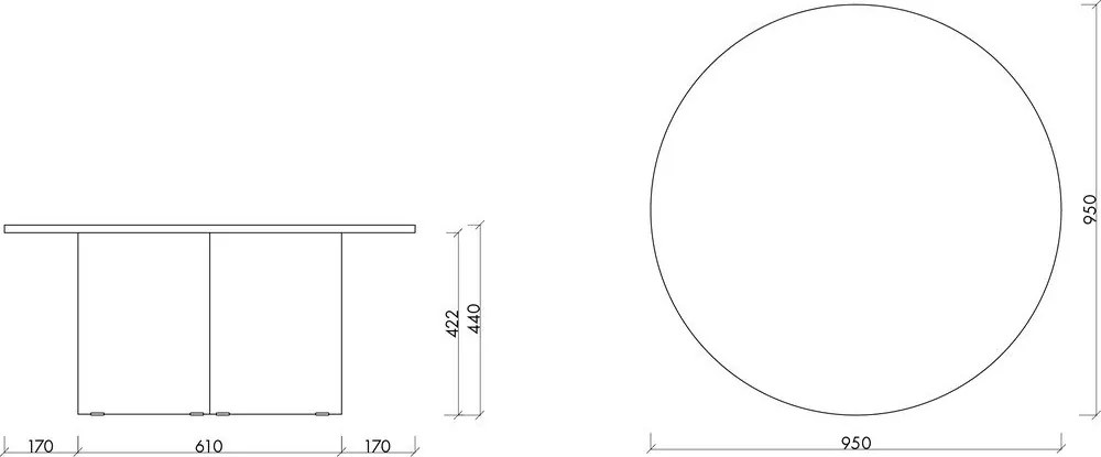 Krémový/v přírodní barvě kulatý konferenční stolek s deskou v dekoru jasanového dřeva ø 95 cm Gavo – noo.ma