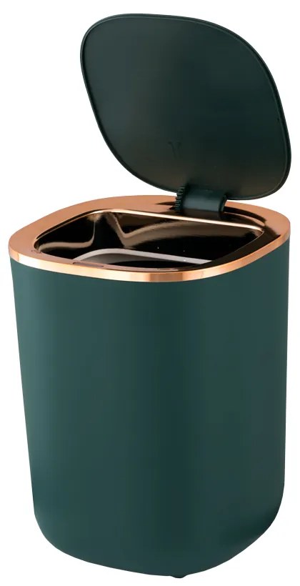 Gamma Gamma, automatický odpadkový koš 12L, zelená-zlatá, GMA-KS-Z