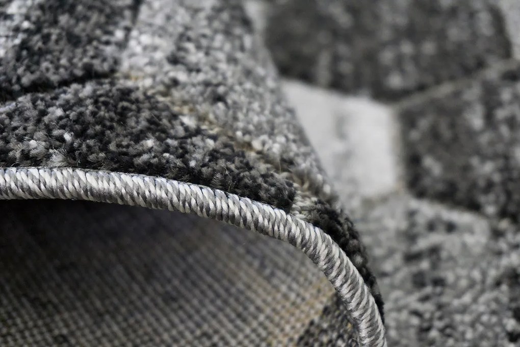 Berfin Dywany, Kusový koberec Lagos 1675 Dark Grey (Silver), 160x220, šedá, obývací pokoj
