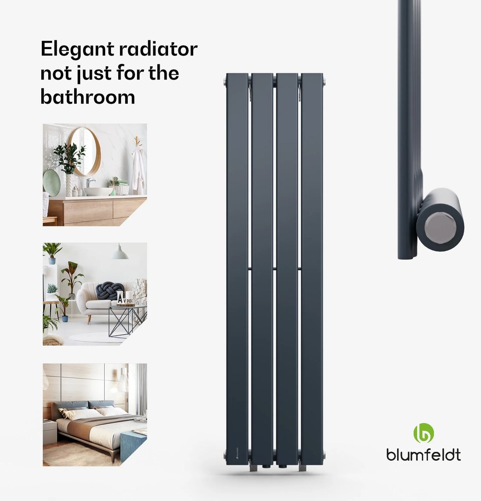 Blumfeldt Ontario, radiátor, 30 x 120, připojení 1/2", instalace na zeď, 733 W