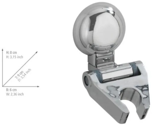 WENKO 20619100-Držák sprchy FIORINA 6x9 cm lesk. chrom