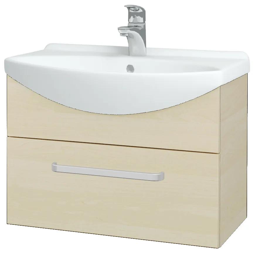 Dřevojas Koupelnová skříň TAKE IT SZZ 65 Varianta: N01 Bílá lesk / Úchytka T01 / D16 Beton tmavý