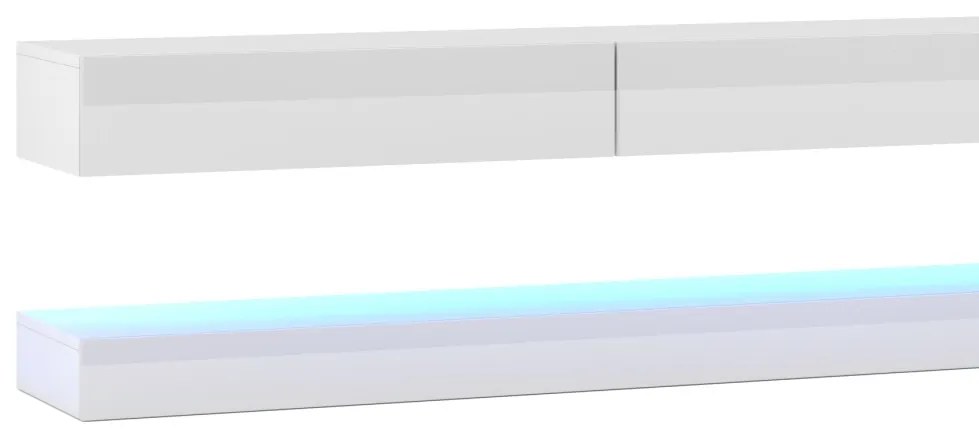 TV stolek Fly double s LED osvětlením bílý