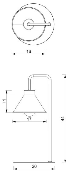 Stolní lampa DEMET 1xE27/15W/230V černá/zlatá