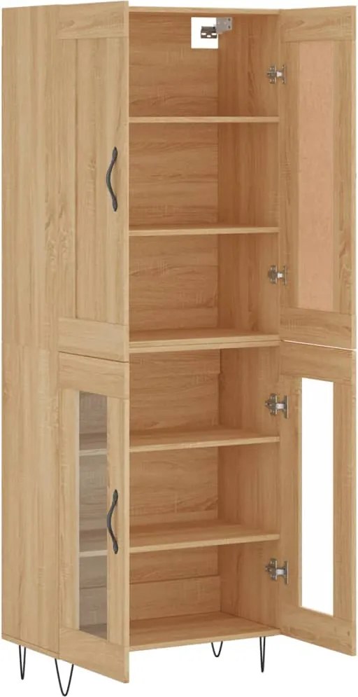 Skříň highboard dub sonoma 69,5 x 34 x 180 cm kompozitní dřevo 3199652