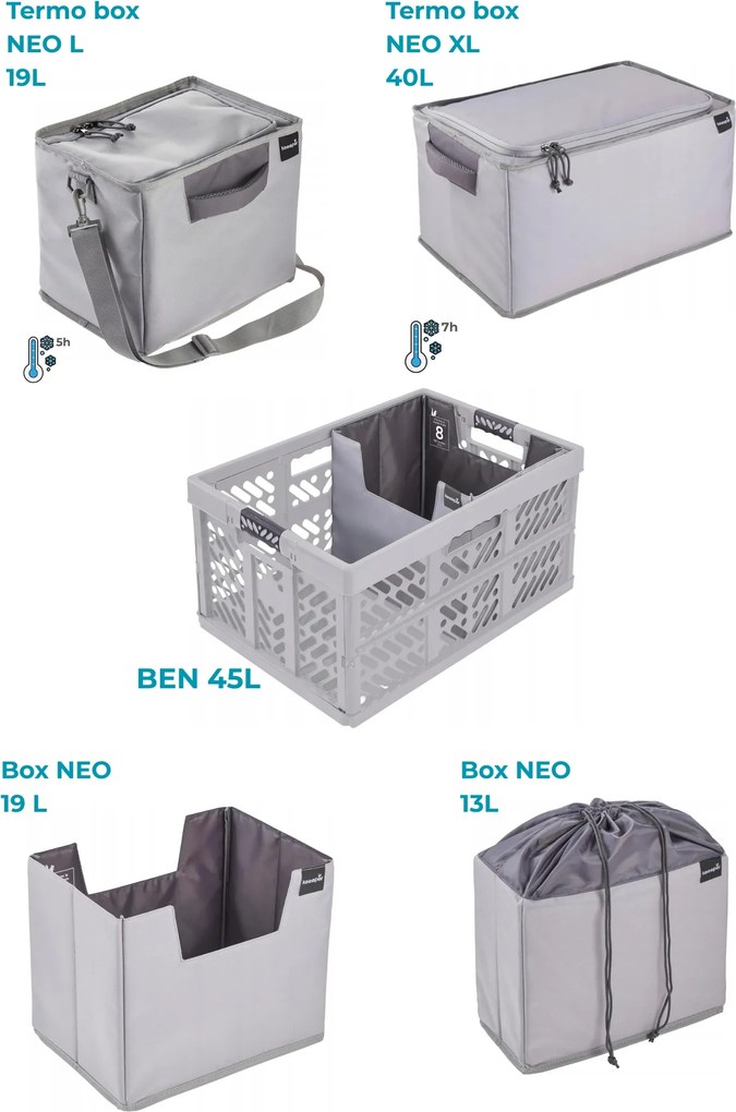 Keeeper Uzavíratelný skládací box / organizér do kufru NEO , 13L, 31,5 x 15 x 26,5 cm