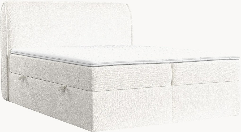 Ručně vyrobená bouclé postel's úložným prostorem Organic, H 3 cm