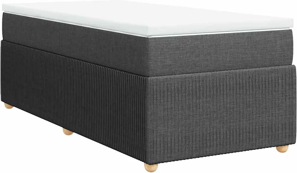 Box spring postel s matrací tmavě šedá 80 x 200 cm textil 3285526