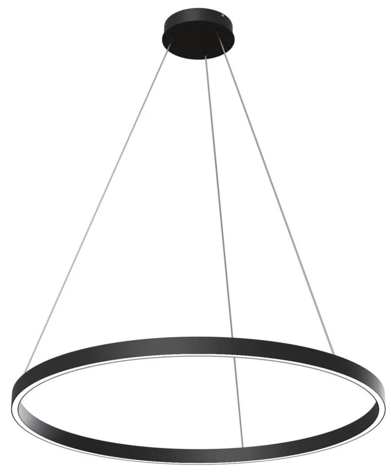 Maytoni MOD058PL-L42B3K - LED Lustr na lanku RIM LED/51W/230V pr. 80 cm černá