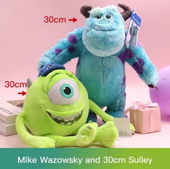 Plyšové postavy Sullivan a Mike Wazowski (Příšerky s r.o.) Varianty: Mike 30 cm, Sulley 30 cm
