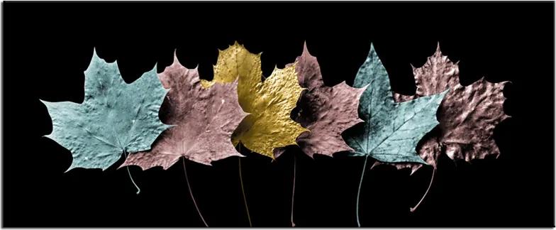 Obraz na skle Styler - Leaves 3 125x50 cm