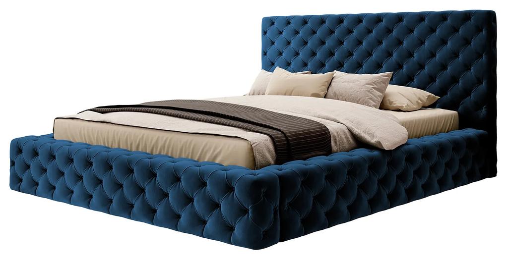 Eltap Čalouněná postel Princce Materiál a barva potahu: Lukso 40 - modrá, Rozměry (cm): 140x200