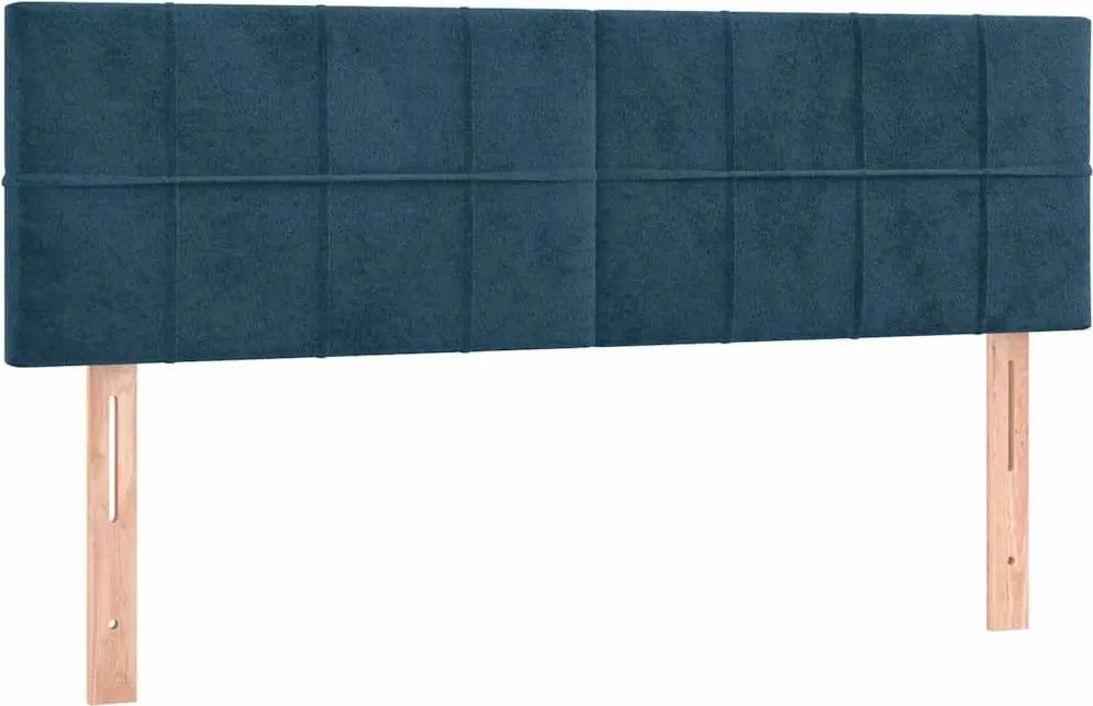 Box spring postel s matrací tmavě modrá 140x190 cm samet 3127491