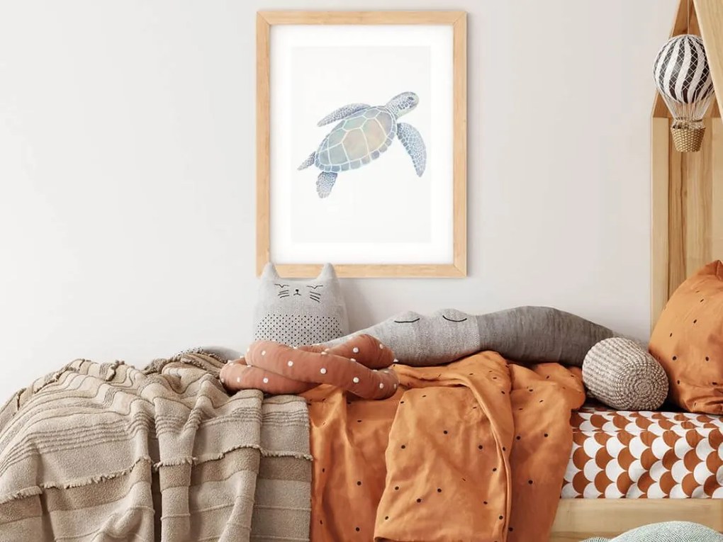 Plakát na stěnu ŽELVA do dětského pokoje Zvolte rozměr: 50 x 70 cm
