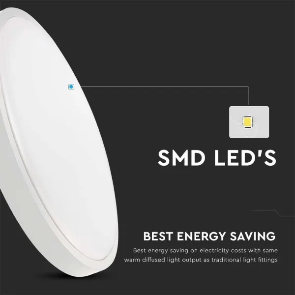 LED Koupelnové stropní svítidlo LED/24W/230V 3000K IP44 pr. 29,5 cm bílá