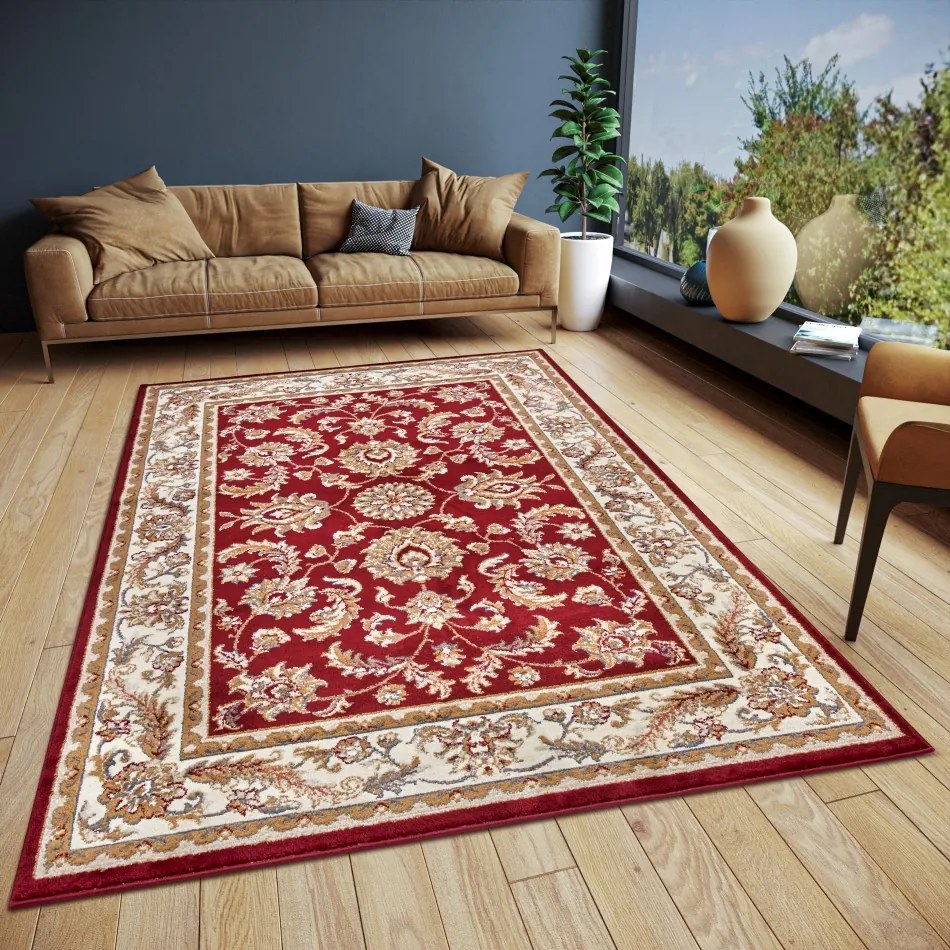 Hanse Home, Kusový koberec Luxor 105642 Reni Red Cream, 140x200, červená, ložnice