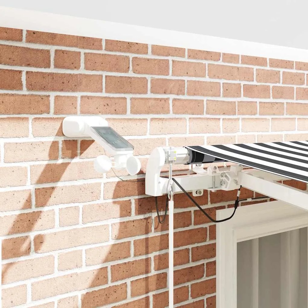 Automatická zatahovací markýza s LED antracit a bílá 300x250 cm 3215781