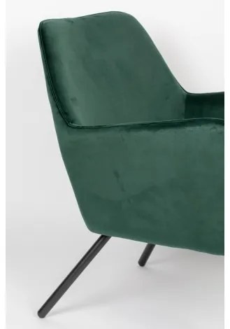 Lounge křeslo BON VELVET WHITELABEL, green White Label Living 3100099