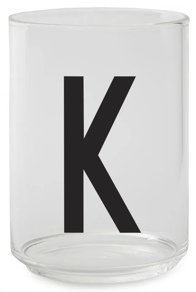 DESIGN LETTERS Sklenička s písmenem Letters 350 ml F, čirá barva, sklo