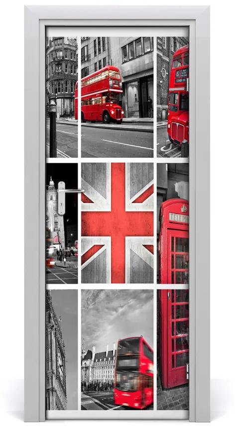 Fototapeta samolepící na dveře koláž Londýn 75x205 cm