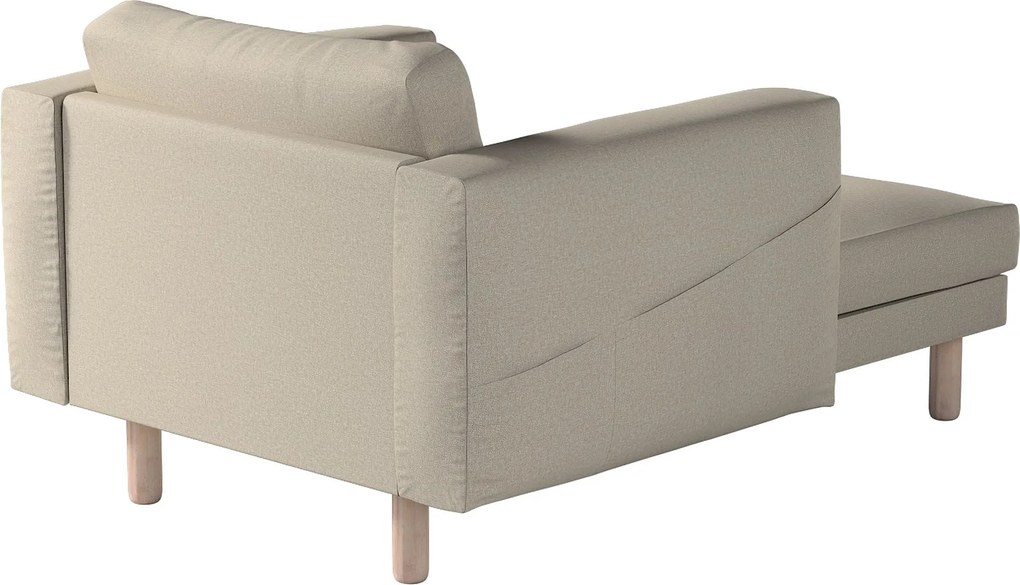 Potah na IKEA Norsborg šezlong s loketními opěrkami barva béžová látka pletený vzor