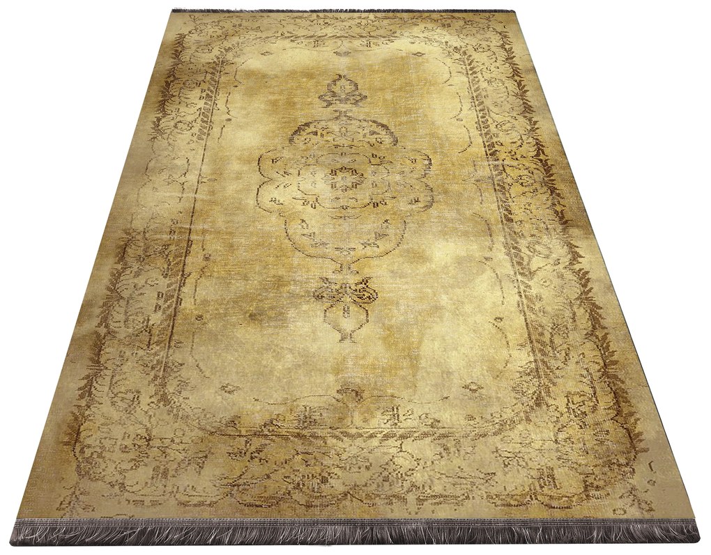 Moderní kusový koberec protiskluzový Horeca-New 150 Klasický zlatý Rozměr: 160x220 cm