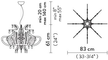 Slamp Závěsné svítidlo MEDUSA Barva: Černá