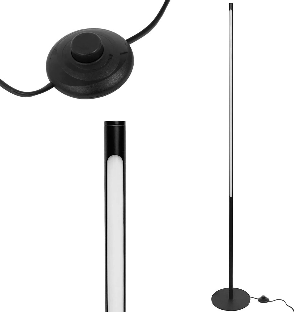 Toolight Toolight, LED podlahová lampa 12W APP1415-F, černá, OSW-01416