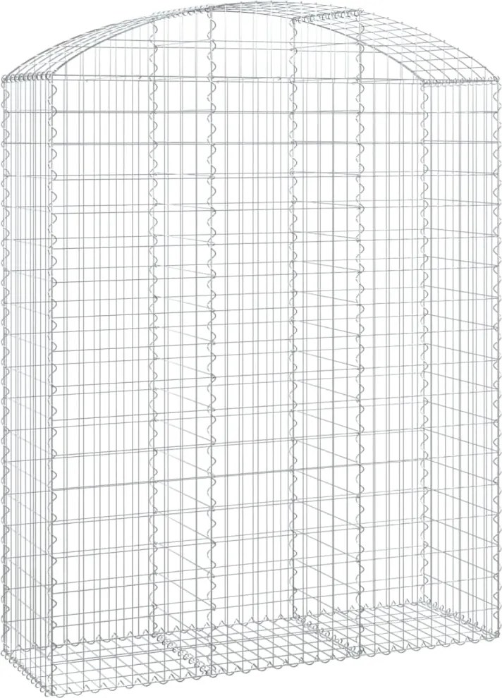 Klenutý gabionový koš 150 x 50 x 180/200 cm pozinkované železo 153459