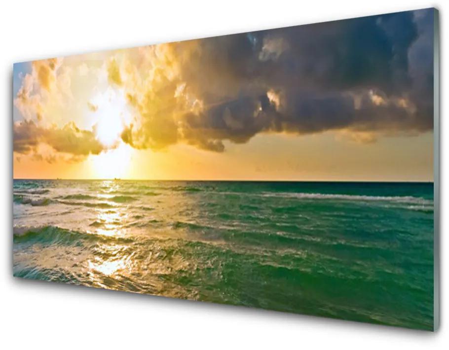 Obraz na skle Moře Západ Slunce 120x60 cm