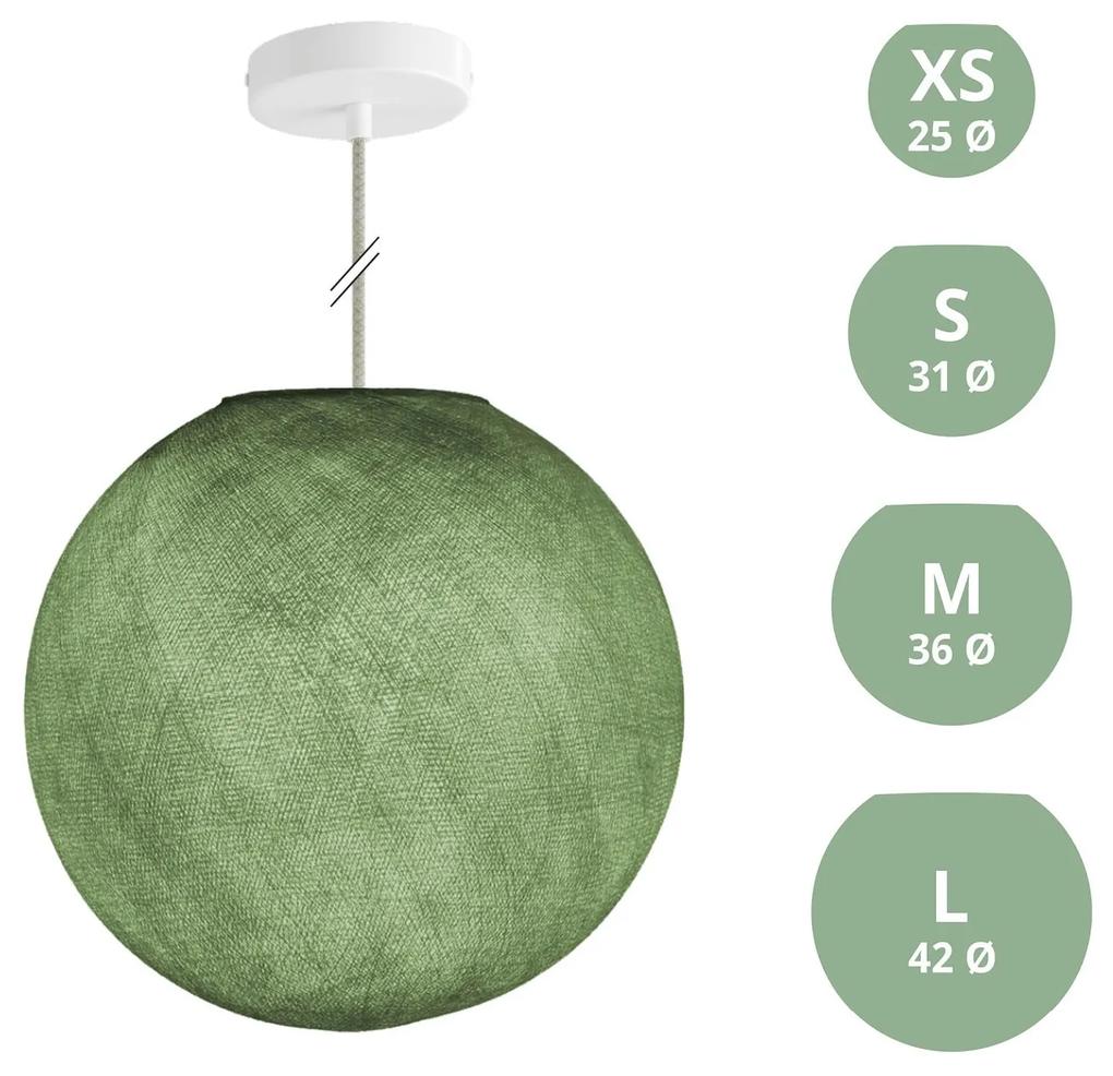 creative cables Závěsná lampa se stínidlem koule z PE vlákna, polyester Barva: Olivově zelená, Průměr: S - Ø 31 Cm