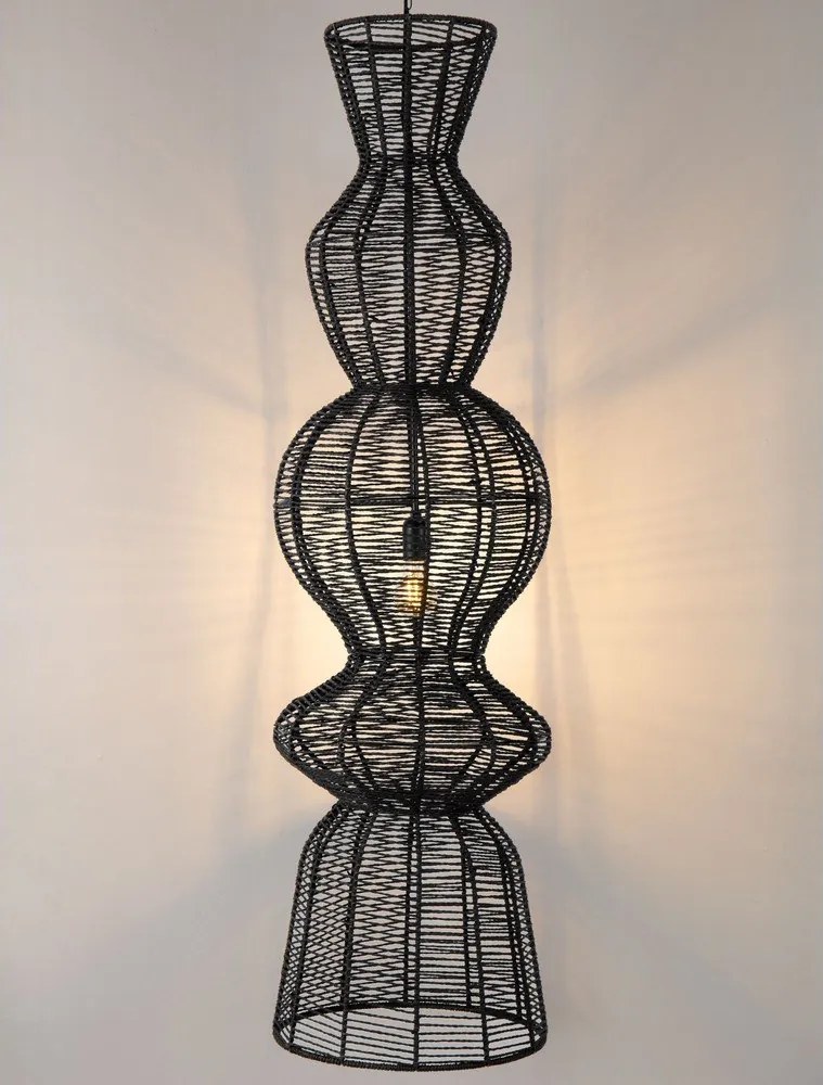 Matně černé provazové závěsné svítidlo ø 38 cm Breena – Nova Luce