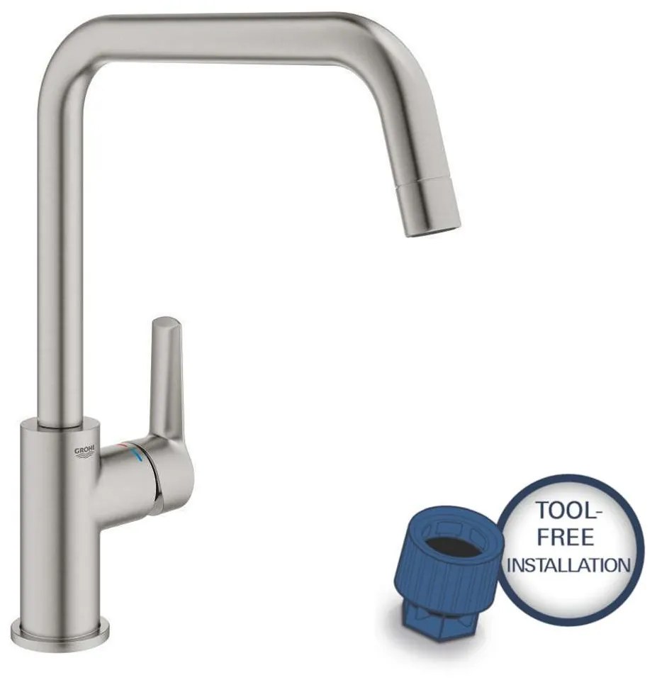 Grohe QuickFix Start - Dřezová baterie, supersteel 30470DC0