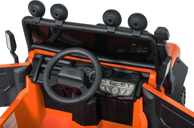 Elektrické autíčko Land Rover Defender 110 SVX oranžové