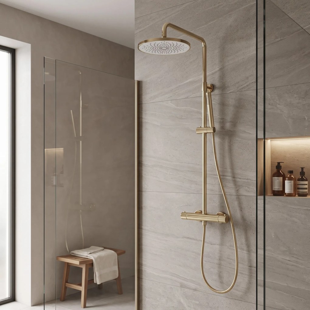Rea, Kulatá dešťová sprcha REA JS-021 Gold, REA-P0390