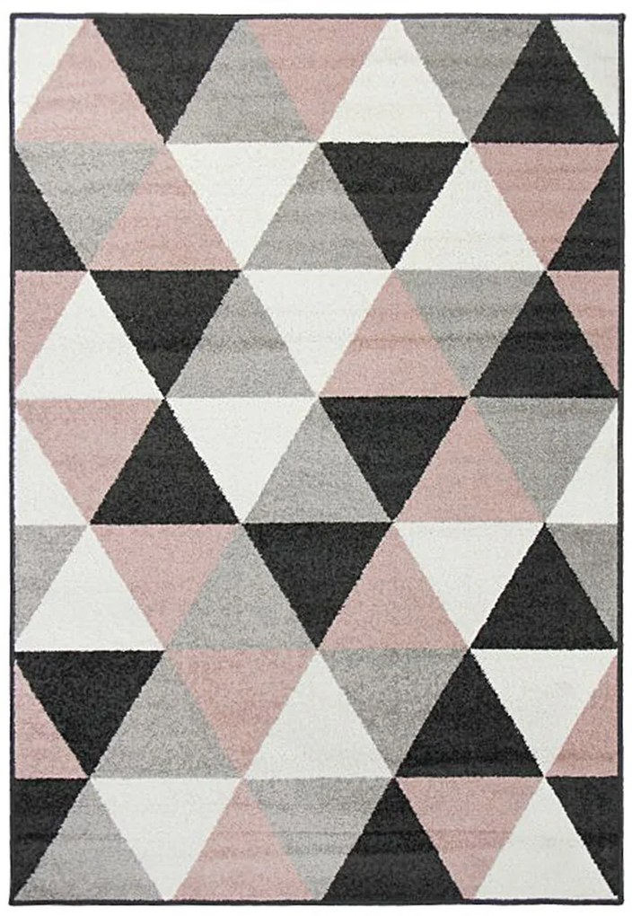 Oriental Weavers, Kusový koberec Lotto 523 HR5 X, 67x120, růžová, chodba / předsíň