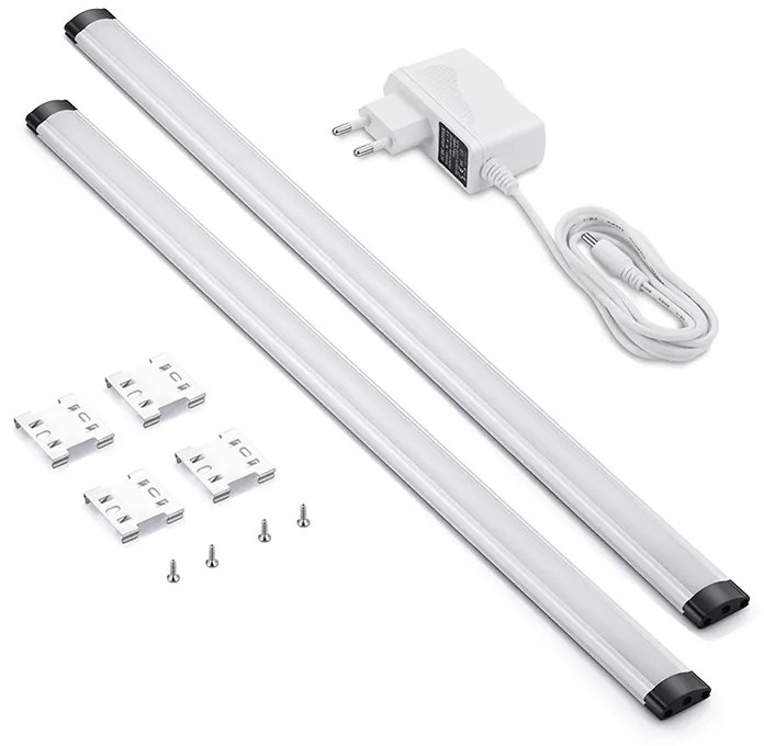 Solight LED dotykové podlinkové a nábytkové svítidlo stmívatelné, 2x 5W, 4100K, 2x 50cm