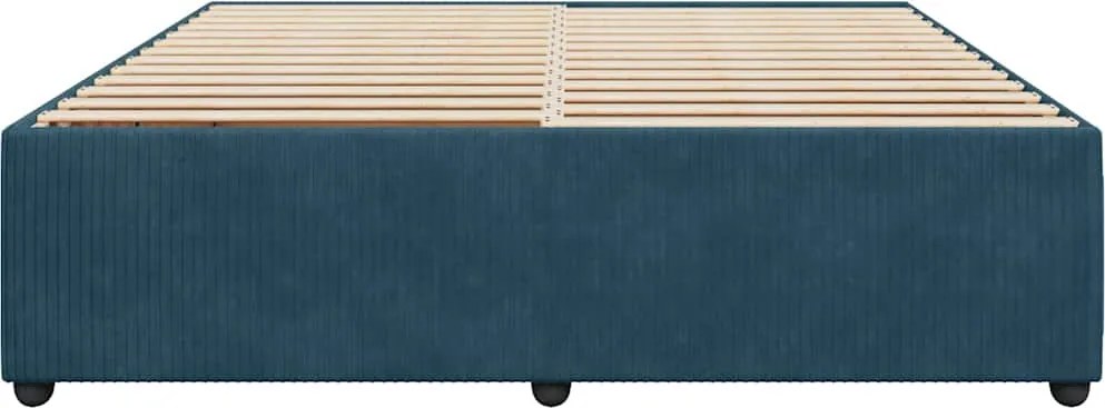 Rám postele modrý 200 x 200 cm samet 3285034