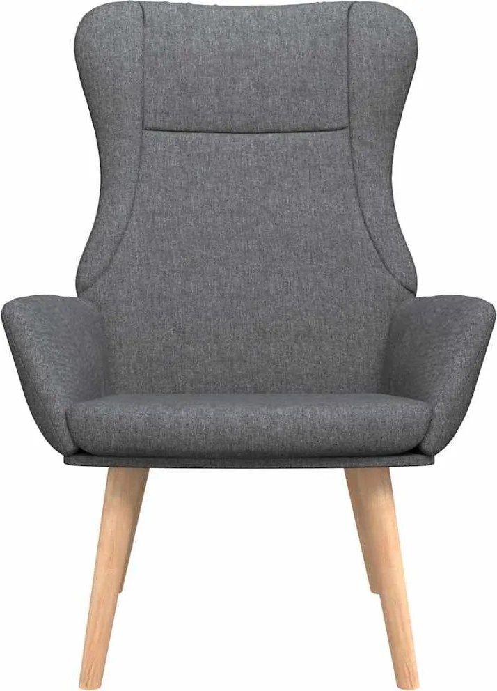Relaxační židle tmavě šedá textil 341395