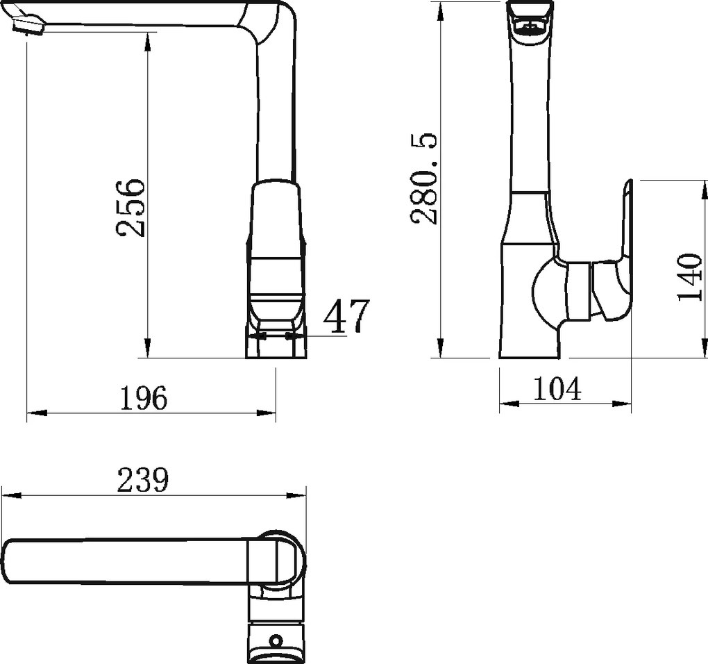 Novaservis Nobless Tina Dřezová baterie, Chromová, 38714-0