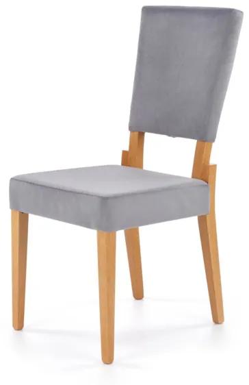 Jídelní židle SORBUS, 44x95x57, dub medový/popel
