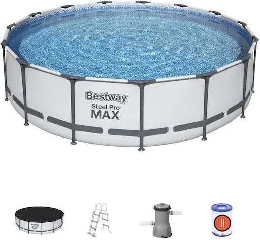 Výrobce: Bestway Bazén Bestway Steel Pro MAX, 56488, filtr, pumpa, žebřík, prostěradlo, 4,57x1,07 m 8050077