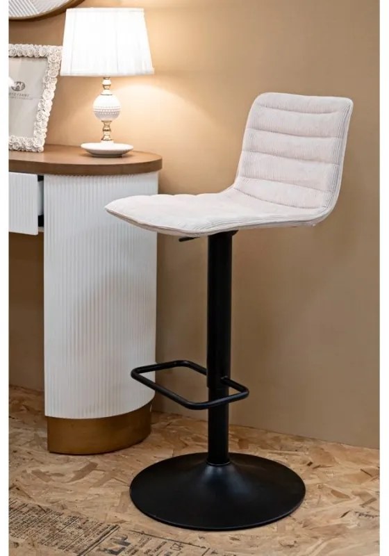 Designová barová otočná židle Camaxtli bílá