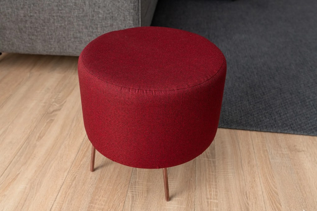 Atelier del Sofa Taburet Octo - Claret Red, Červená