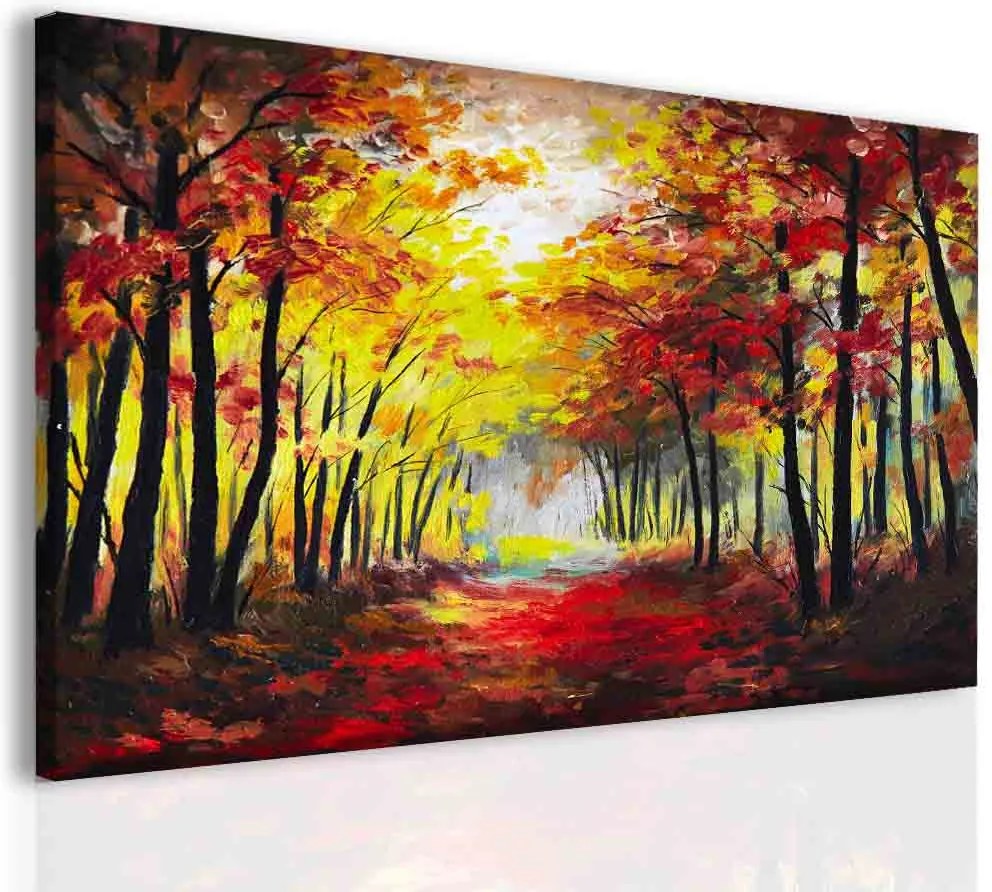 Obraz malba les na podzim (80x60 cm) - InSmile ®