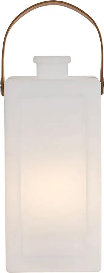 Moderní stolní lampa bílá efekt plamene dobíjecí IP44 - Stard