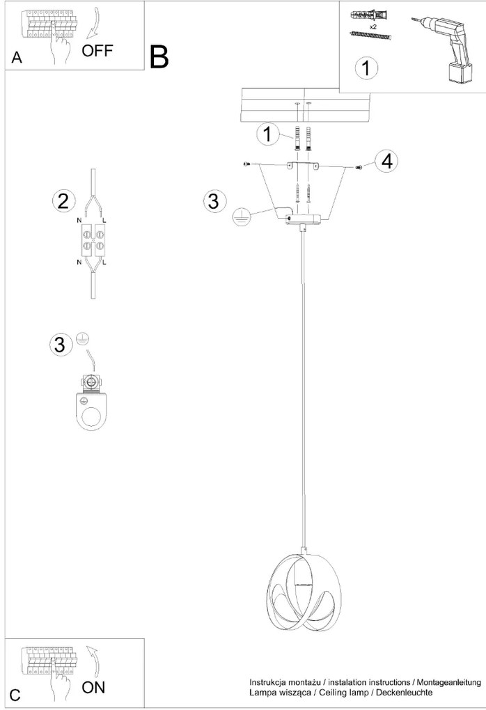 Závěsné svítidlo Tulos 1, 1x černé kovové stínítko