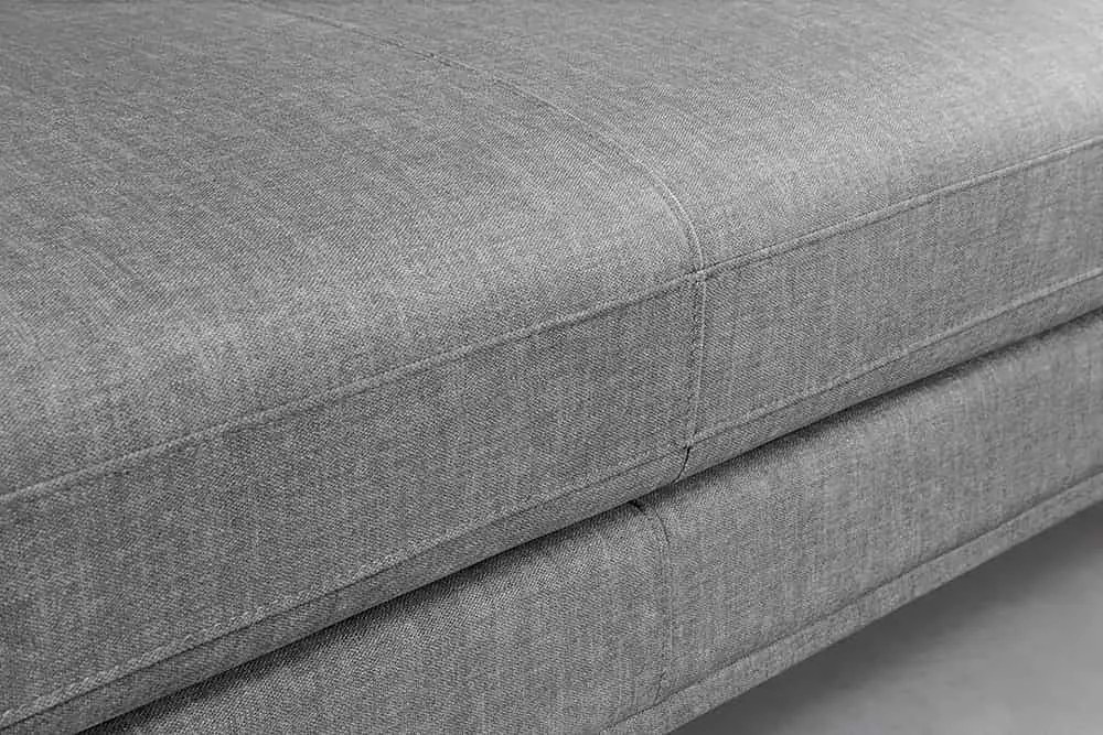Designová rohová sedačka Sashanique 313 cm šedý samet - pravá