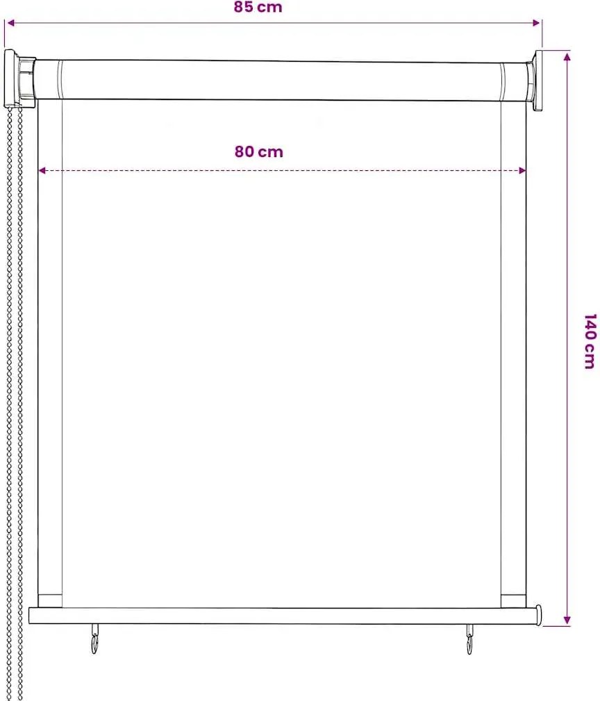 Venkovní roleta 85 (Š) x 140 (V) cm antracitová 312654