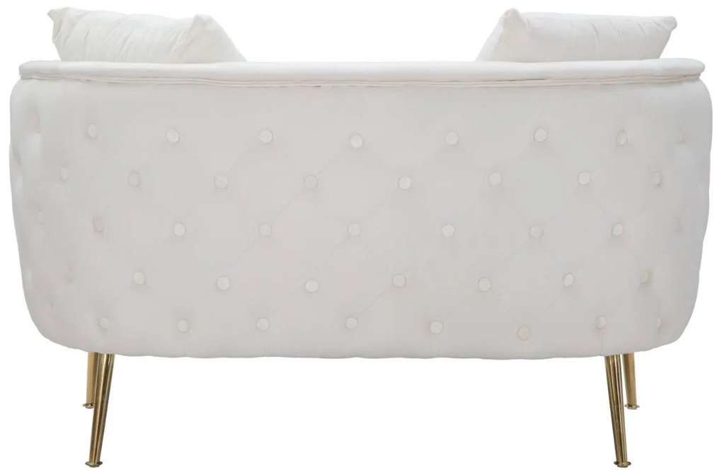 Designová pohovka Pahkakino 127 cm krémová / zlatá